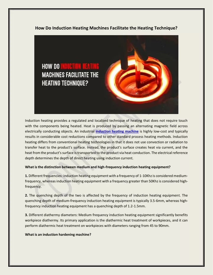PPT - Medium and High-Frequency Induction Heating Equipment PowerPoint ...
