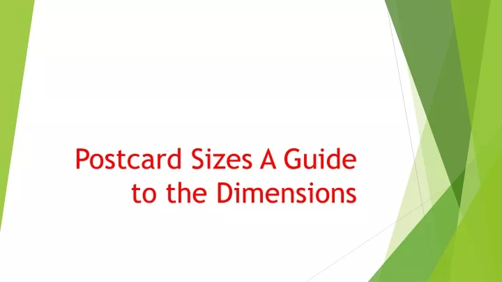 PPT - Postcard Sizes A Guide to the Dimensions PowerPoint Presentation ...
