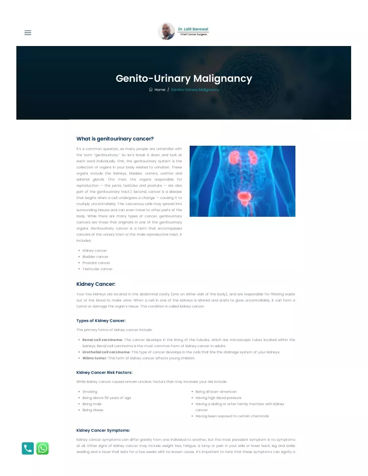 PPT - Genito Urinary Malignancy-Dr Lalit Banswal-Surgical Oncologist ...