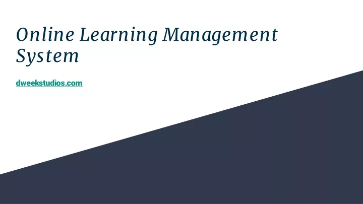 PPT - Online Learning Management System PowerPoint Presentation, free ...