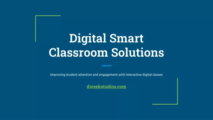 PPT - Digital Smart Classroom Solutions PowerPoint Presentation, free ...