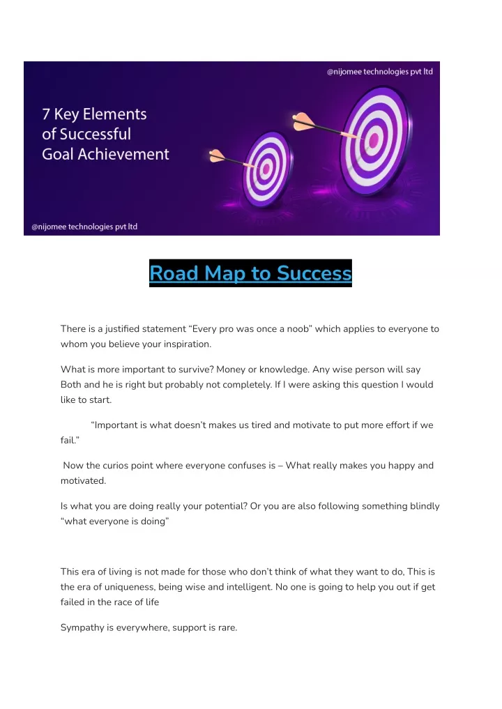 PPT - Road Map to Success - Nijomee Technologies PowerPoint ...