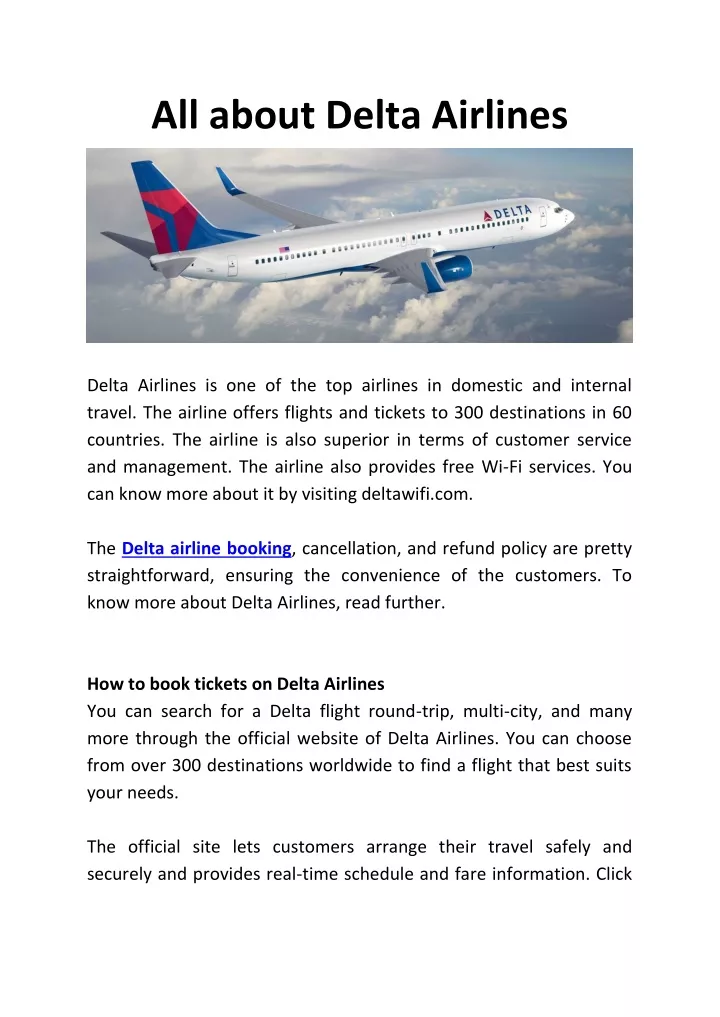 PPT - All about Delta Airlines PowerPoint Presentation, free download ...