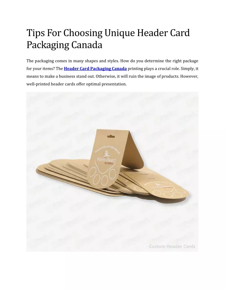 PPT - Tips For Choosing Unique Header Card Packaging Canada PowerPoint ...