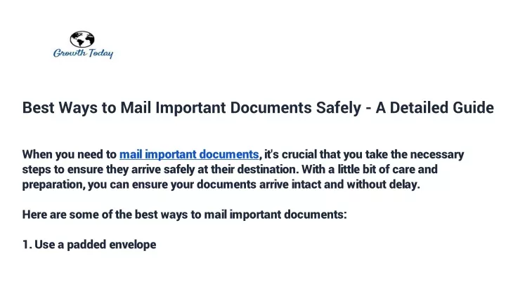 PPT - best-ways-to-mail-important-documents-safely-a-detailed-guide (1 ...