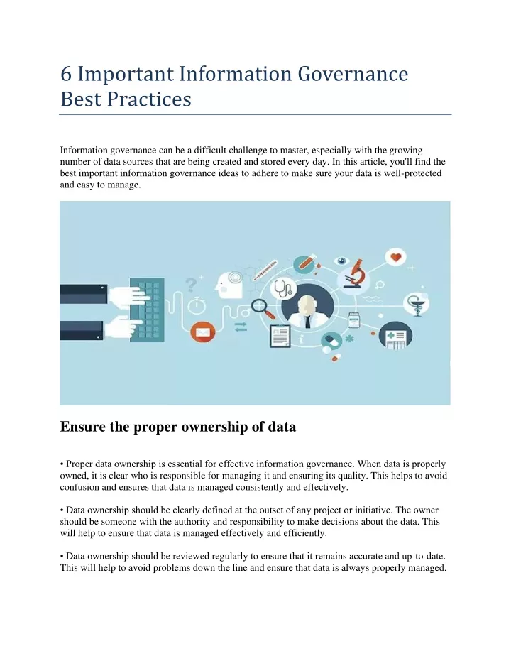 PPT - 6 Important Information Governance Best Practices PowerPoint ...
