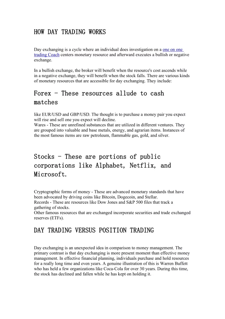 PPT - HOW DAY TRADING WORKS PowerPoint Presentation, free download - ID ...