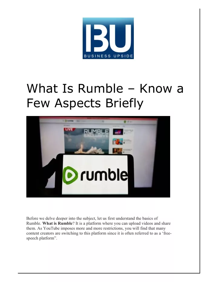 PPT - What Is Rumble – Know a Few Aspects Briefly PowerPoint ...