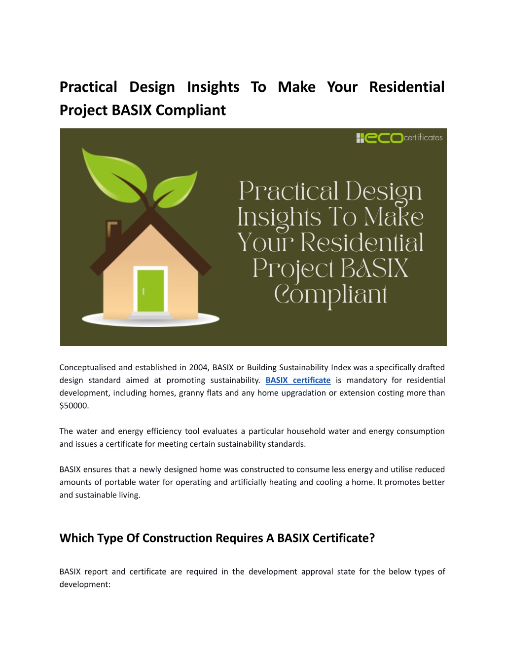 PPT - Practical Design Insights To Make Your Residential Project BASIX Compliant PowerPoint ...