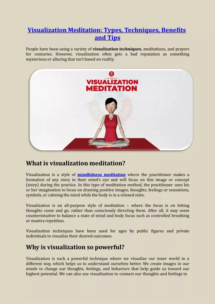 PPT - Visualization Meditation - Types, Techniques, Benefits And Tips ...