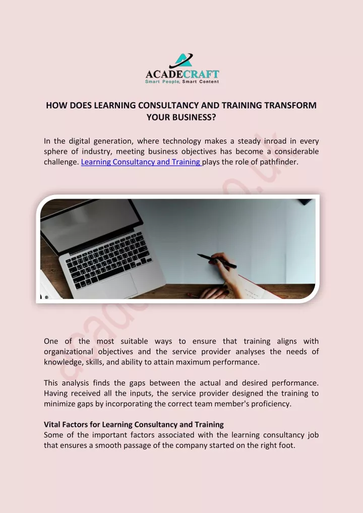 PPT - HOW DOES LEARNING CONSULTANCY AND TRAINING TRANSFORM YOUR ...