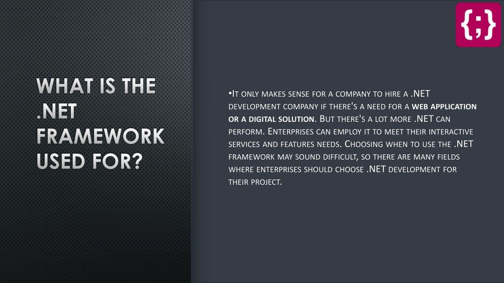 PPT Top 7 Reasons Why Use NET Framework For Development