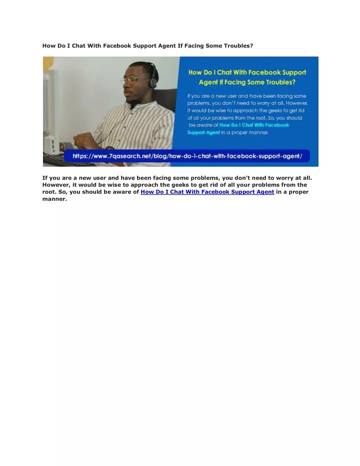 PPT - How Do I Chat With Facebook Support Agent If Facing Some Troubles ...