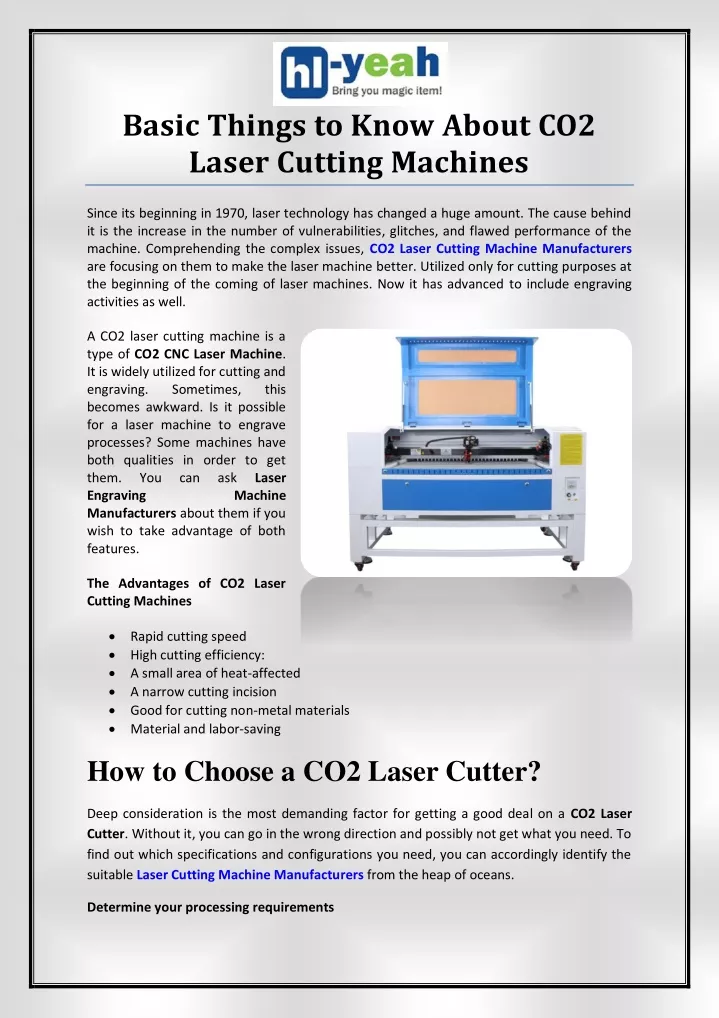 PPT - Basic Things to Know About CO2 Laser Cutting Machines PowerPoint Presentation - ID:11481699