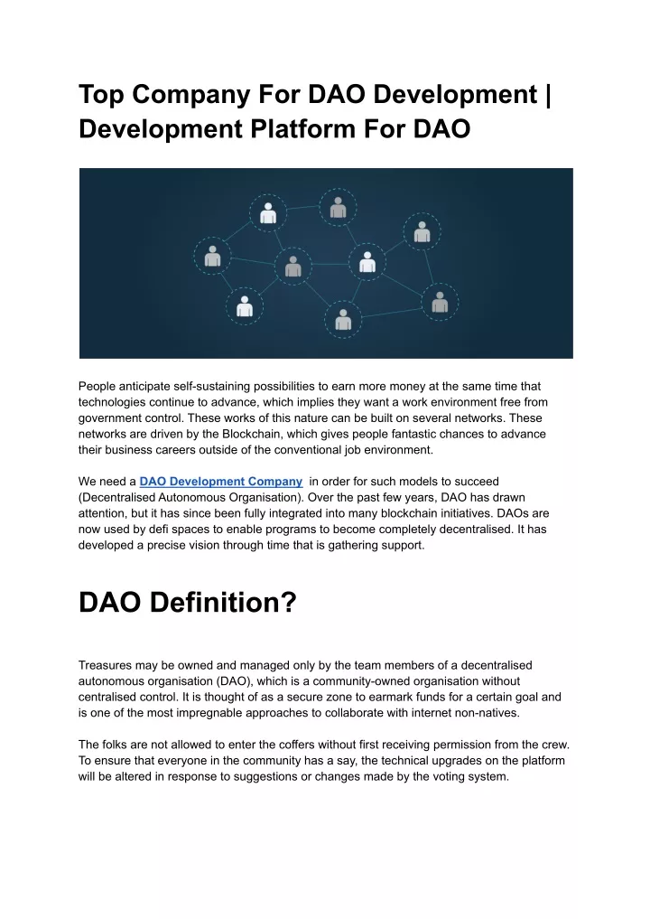 PPT - Top Company For DAO Development _ Development Platform For DAO PowerPoint Presentation ...