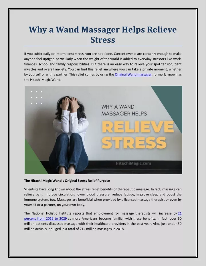 Ppt Why A Wand Massager Helps Relieve Stress Powerpoint Presentation Id11483416
