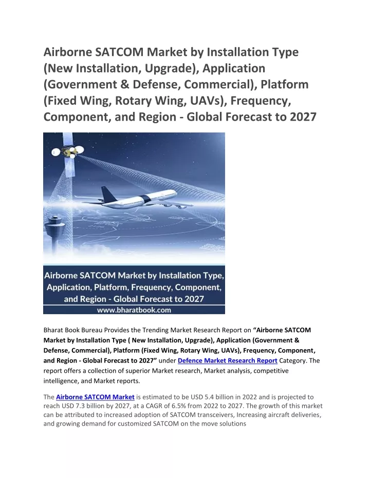 PPT - Airborne SATCOM Market - Global Forecast to 2027 PowerPoint ...