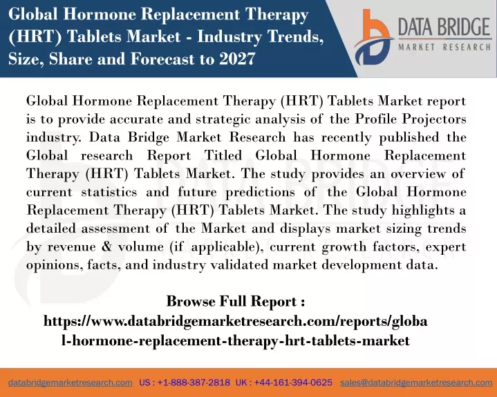 PPT - Global Hormone Replacement Therapy (HRT) Tablets Market PPT ...