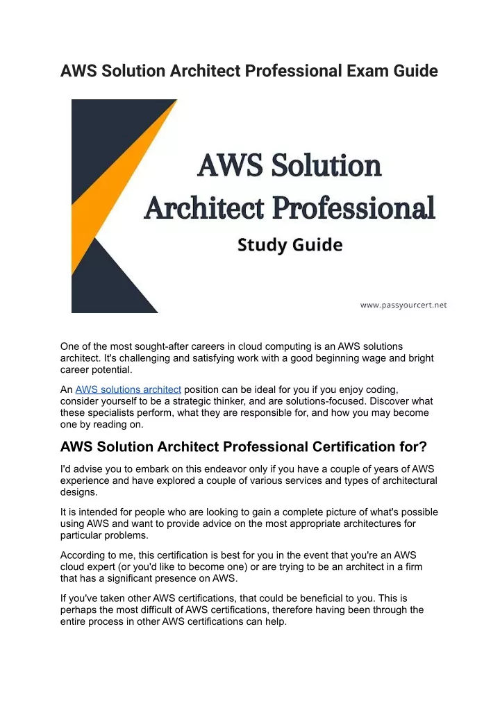 PPT - AWS Solution Architect Professional Exam Guide PowerPoint ...