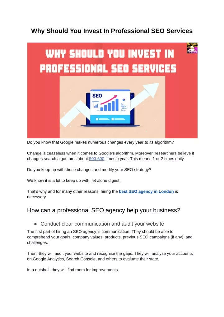 PPT - Why Should You Invest In Professional SEO Services PowerPoint ... PPT - Why Should You Invest In Professional SEO Services PowerPoint ...