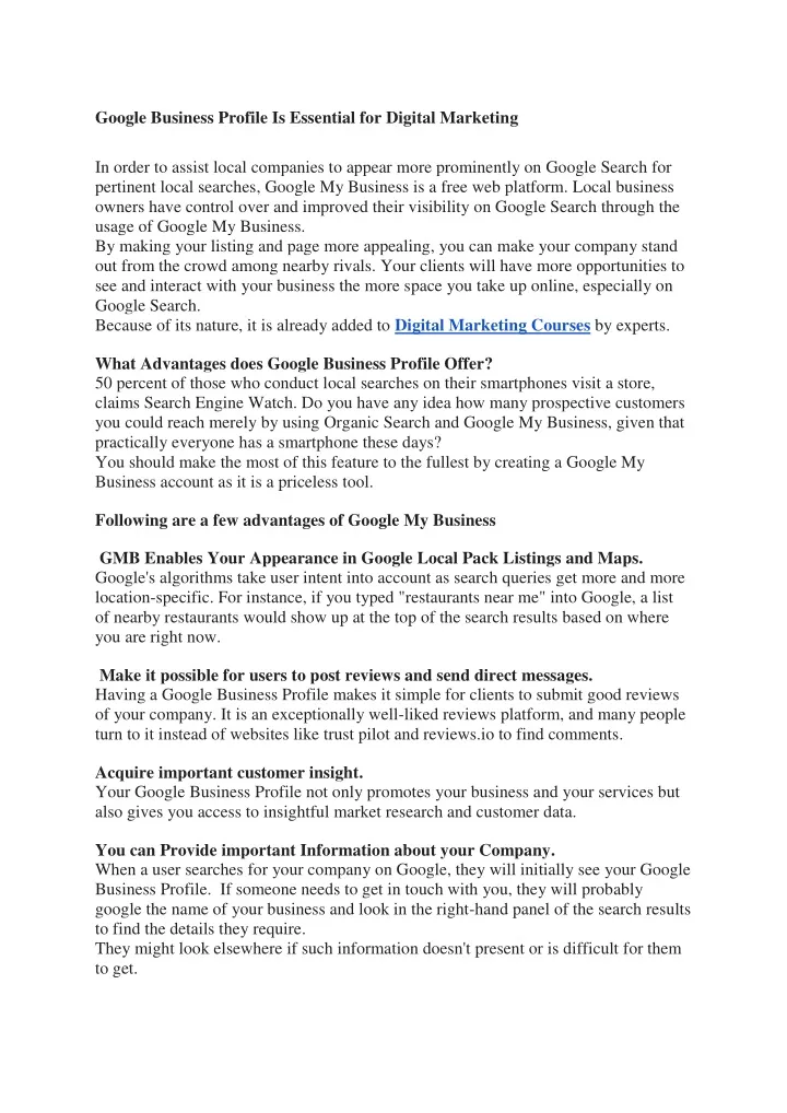 PPT - Google Business Profile Is Essential for Digital Marketing ...