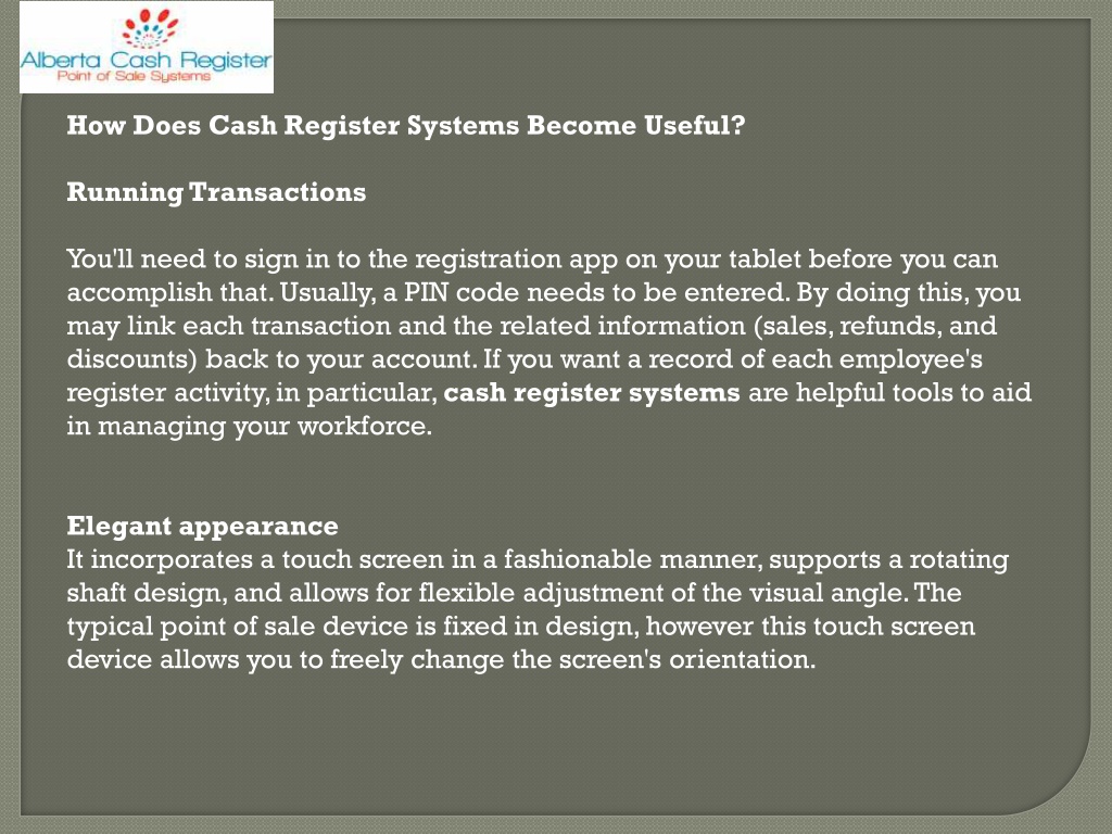 PPT - Discover The Features of Touch Screen Cash Register System ...
