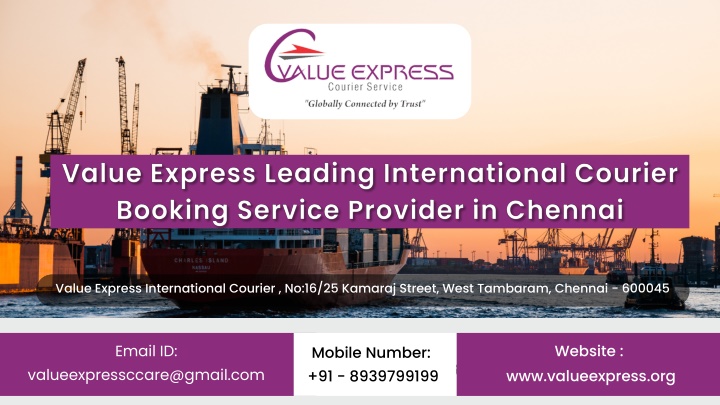 PPT - International CourierParcel Booking Service in Chennai PowerPoint ...