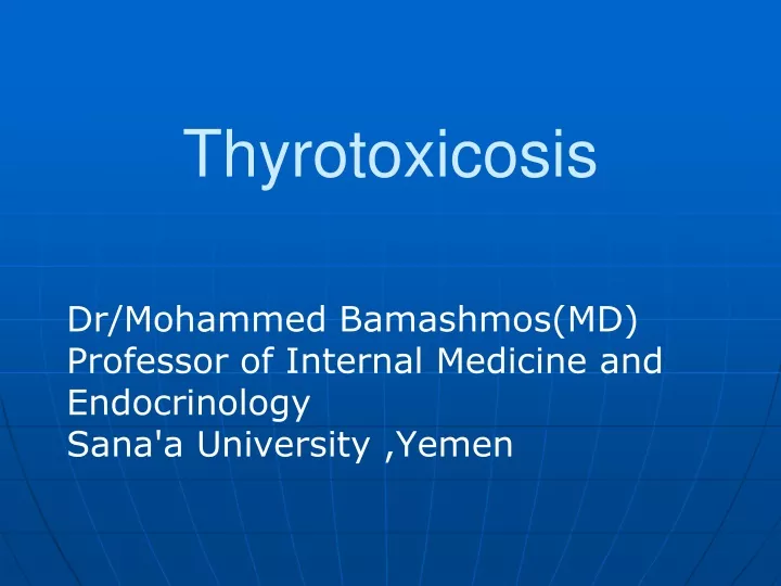 PPT - Hyperthyroidism. PowerPoint Presentation, free download - ID:11489562