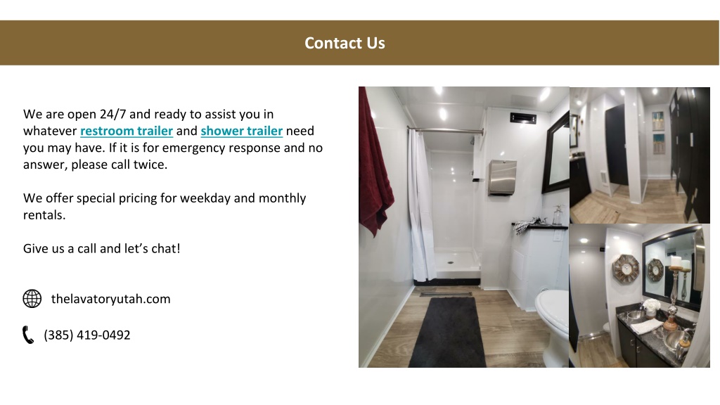 PPT - Luxury and Temporary Restroom, Shower and Laundry Trailer Rentals PowerPoint Presentation ...