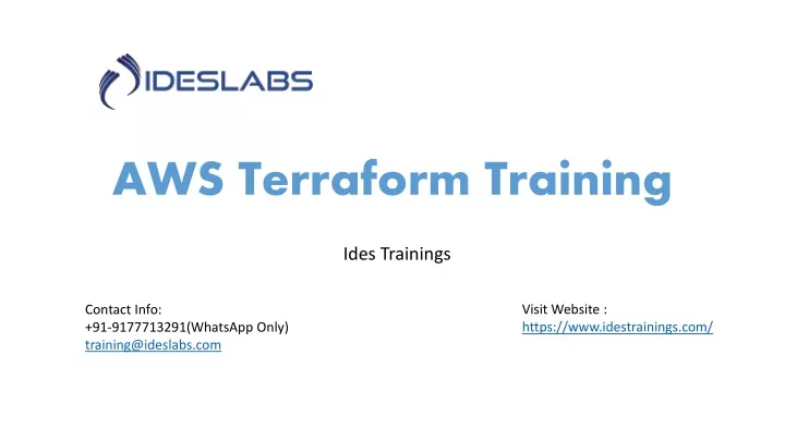 Ppt Aws Terraform Training Idestrainings Powerpoint Presentation Free Download Id 11491407