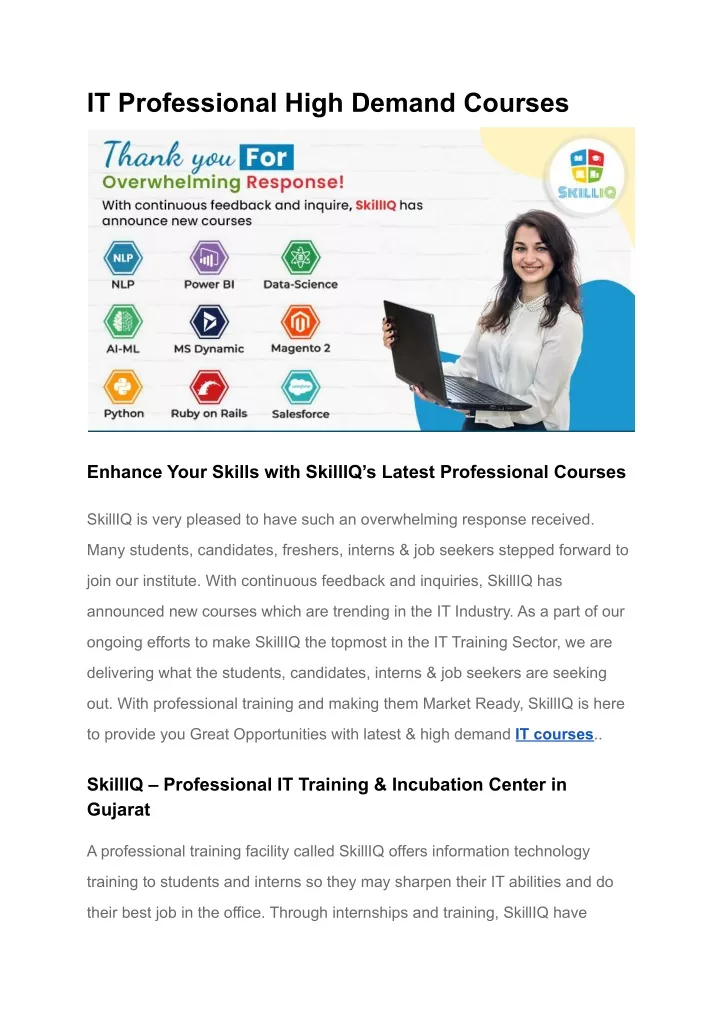 PPT - IT Professional High Demand Courses PowerPoint Presentation, free ...
