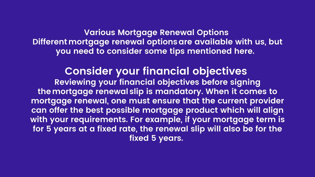 PPT - Know About Mortgage Renewal - Avon Financial PowerPoint ...