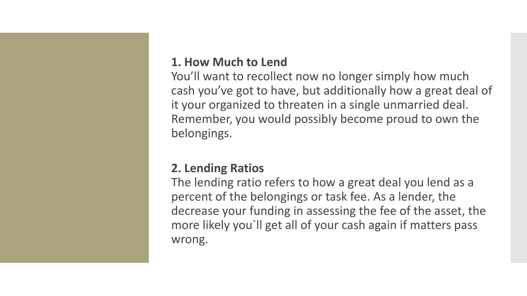PPT - Homan Ardalan Los Angeles – Setting Your Private Lending Criteria ... PPT - Homan Ardalan Los Angeles – Setting Your Private Lending Criteria ...