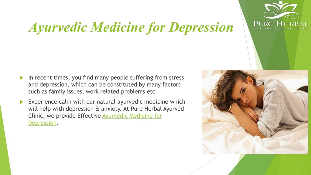 PPT - Best Ayurvedic Medicine for Depression and Anxiety at Pure Herbal ...