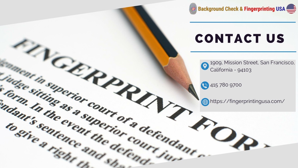PPT - Ink Fingerprinting San Francisco | Fingerprinting USA PowerPoint Presentation - ID:11494584