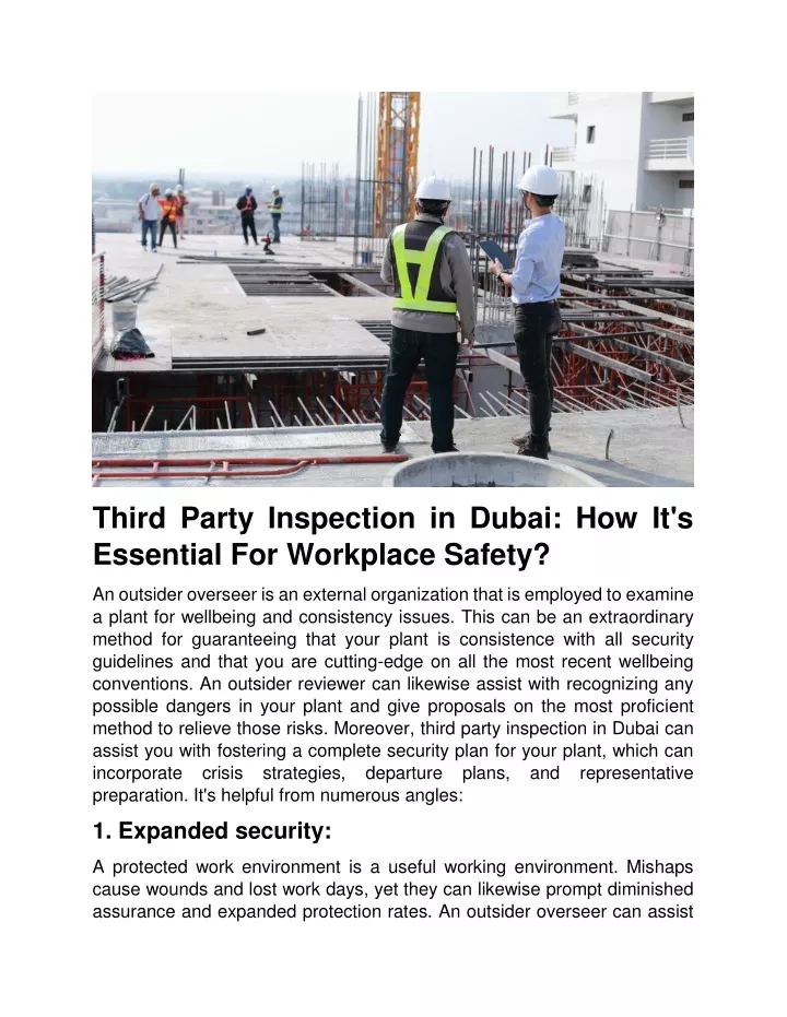 PPT - Third Party Inspection in Dubai: How It's Essential For Workplace ...