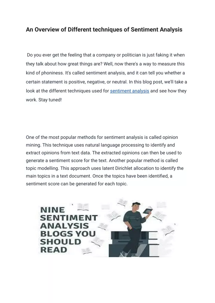 PPT - An Overview of Different techniques of Sentiment Analysis ...