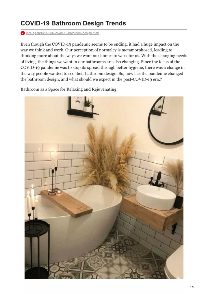 PPT - COVID-19 Bathroom Design Trends PowerPoint Presentation, free ...