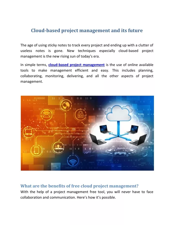 PPT - Cloud-based project management and its future PowerPoint ...
