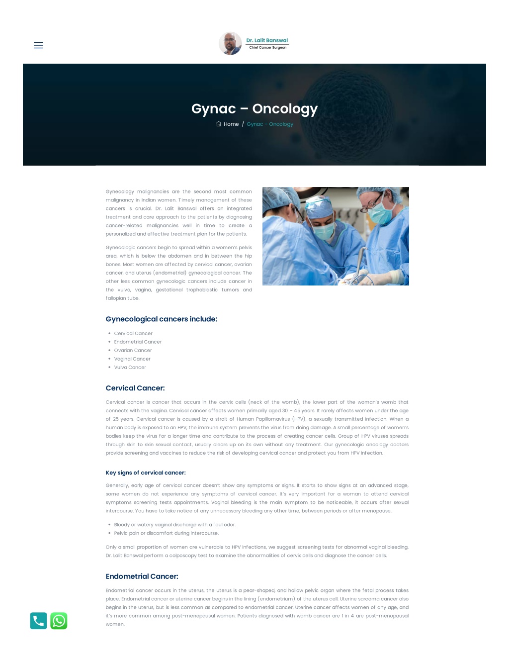 PPT - Gynac Oncology - Dr Lalit Banswal- Surgical Oncologist-Thoracic Cancer Specialist in Undri ...