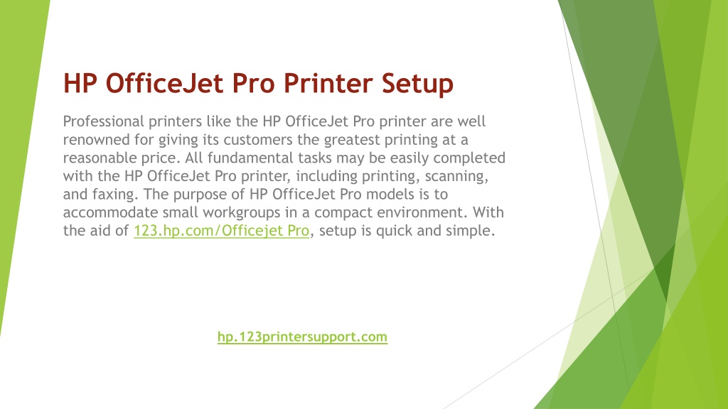 PPT - HP OfficeJet Pro PrinteSetup PowerPoint Presentation, free ...