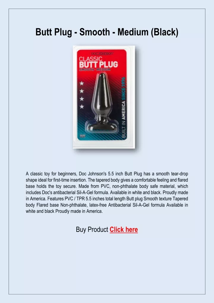 PPT - Butt Plug - Smooth - Medium PowerPoint Presentation, free ...