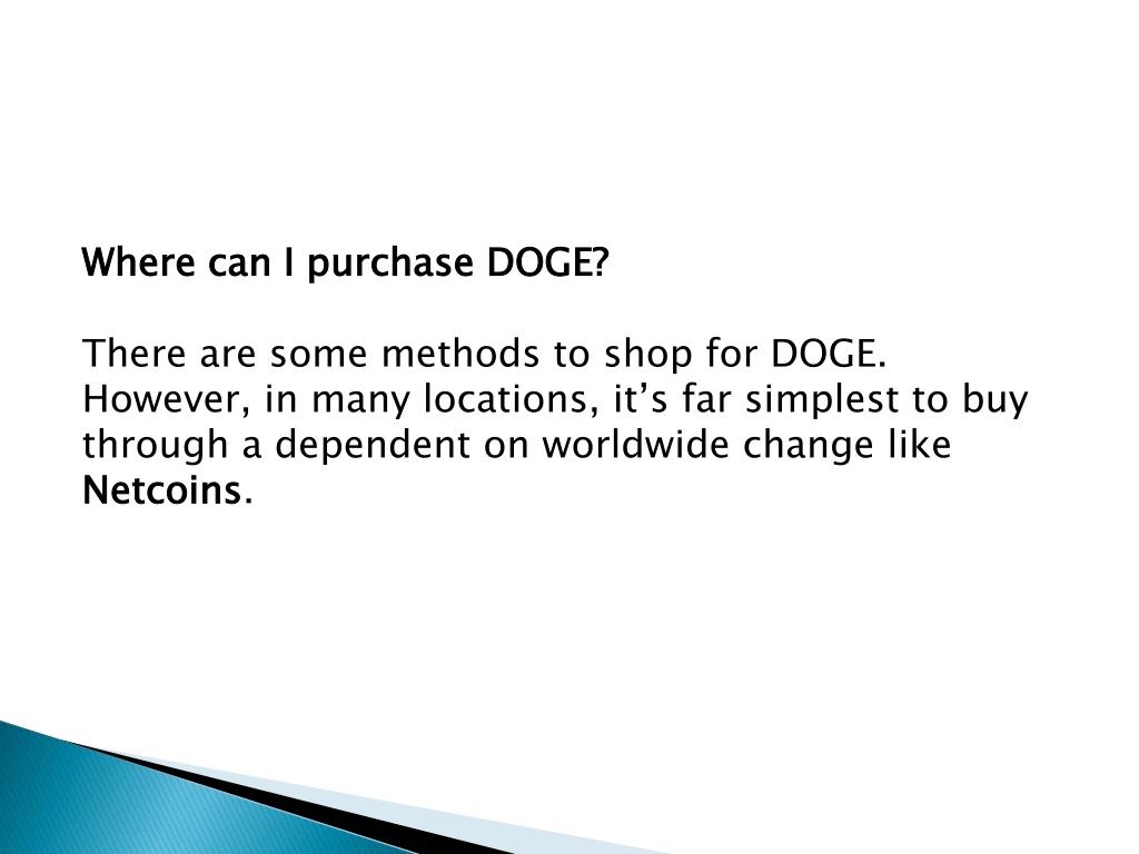 PPT - Are You Looking For DOGE Coins? — Here’s How to Buy a DOGE In ...