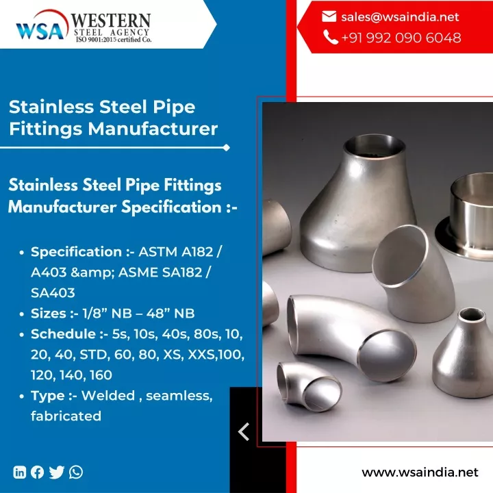 PPT - Types and Specifications of Pipe Fittings PowerPoint Presentation ...