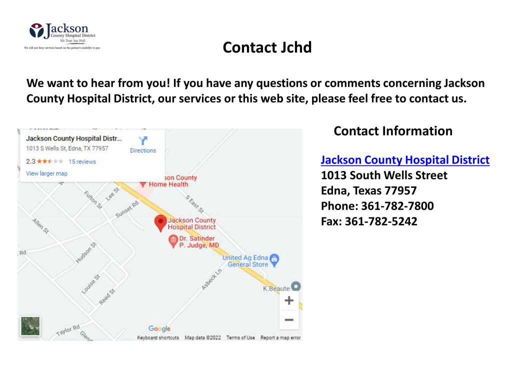 PPT - Our Services - Jackson County Hospital District PowerPoint ...