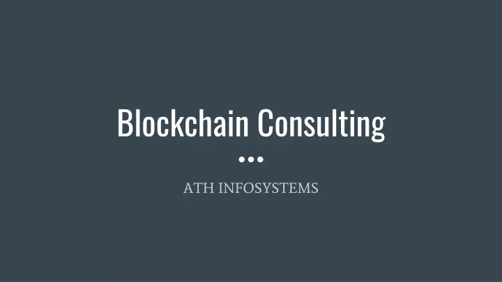 PPT - Blockchain Consulting PowerPoint Presentation, free download - ID ...