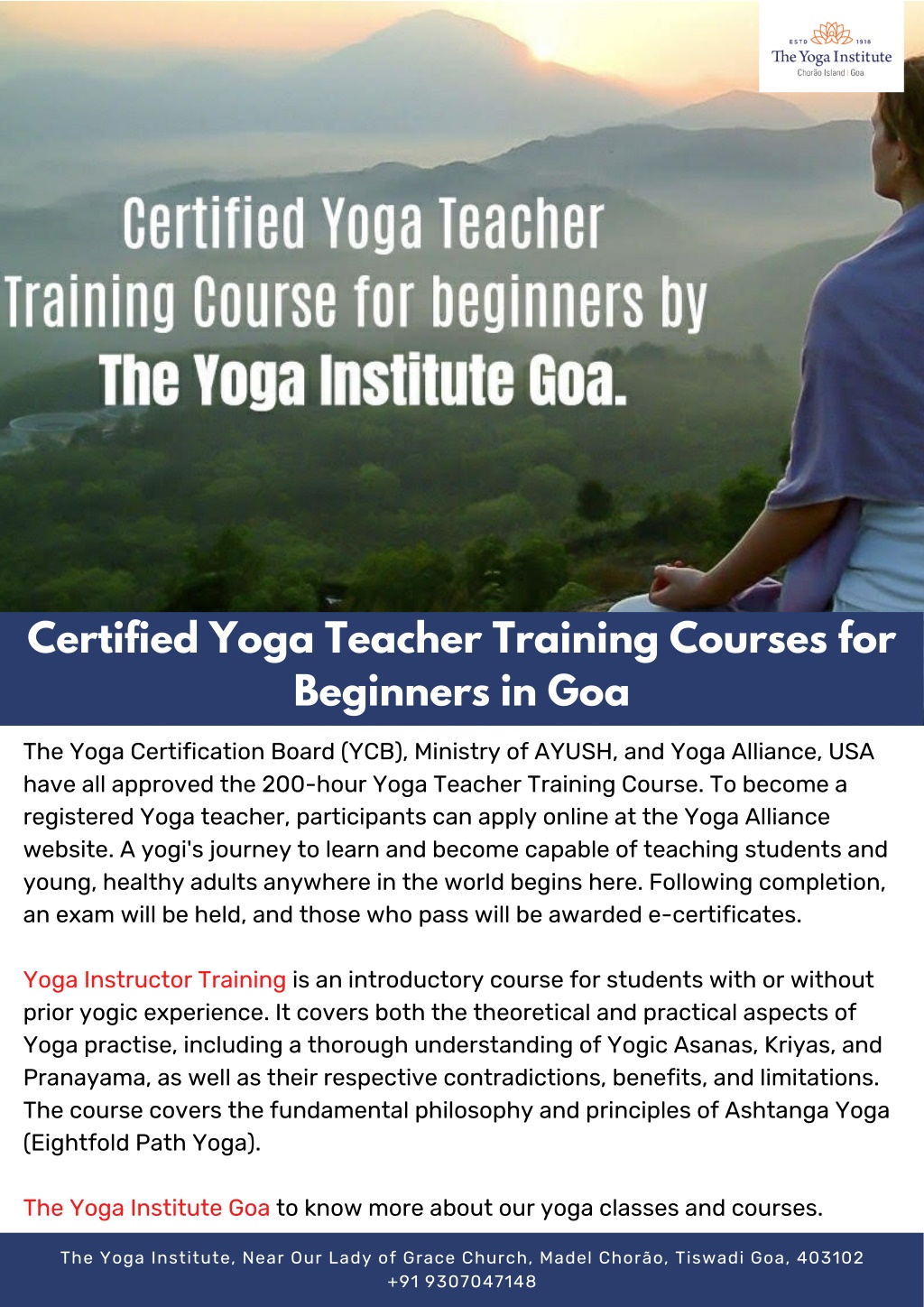 PPT - Certified Yoga Teacher Training Courses for Beginners in Goa ...