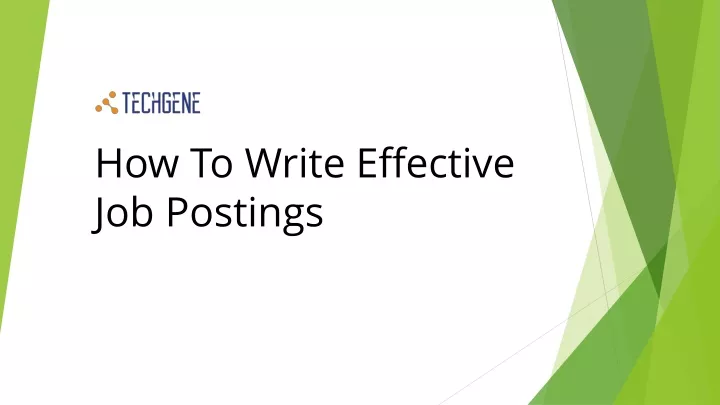 PPT - How To Write Effective Job Postings PowerPoint Presentation, free ...