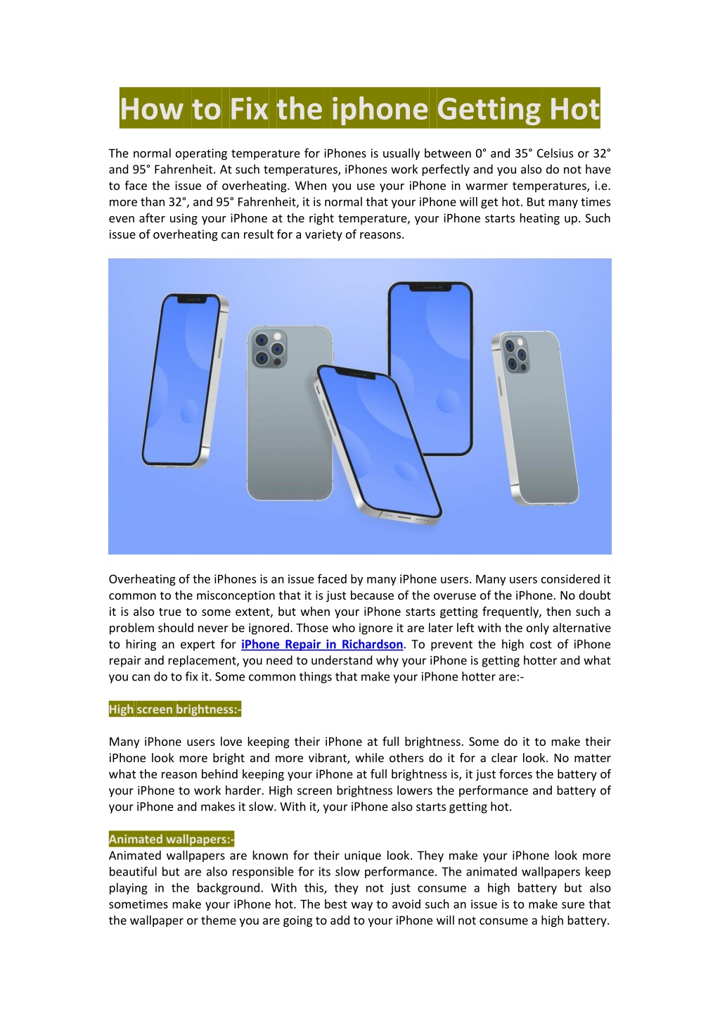 PPT - How to Fix the iphone Getting Hot PowerPoint Presentation, free ...