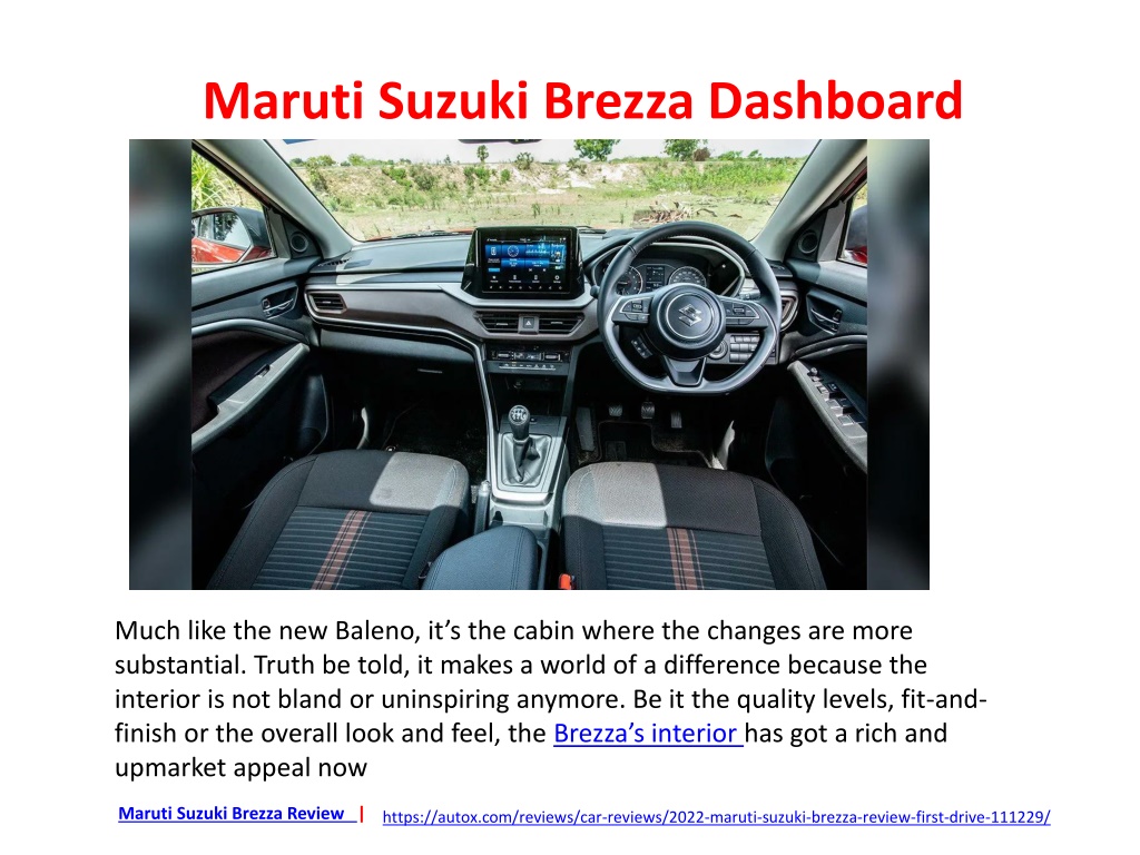 PPT - Maruti Suzuki Brezza Review, Brezza Review PowerPoint ...